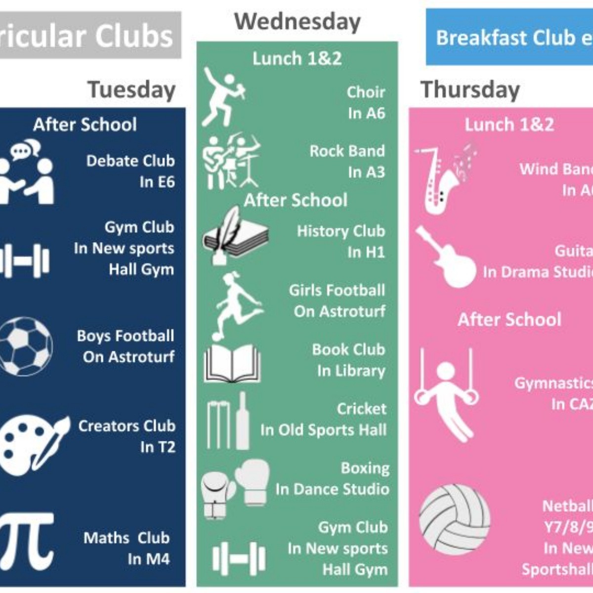 Co-op Academy Failsworth - Extra-Curricular Timetable